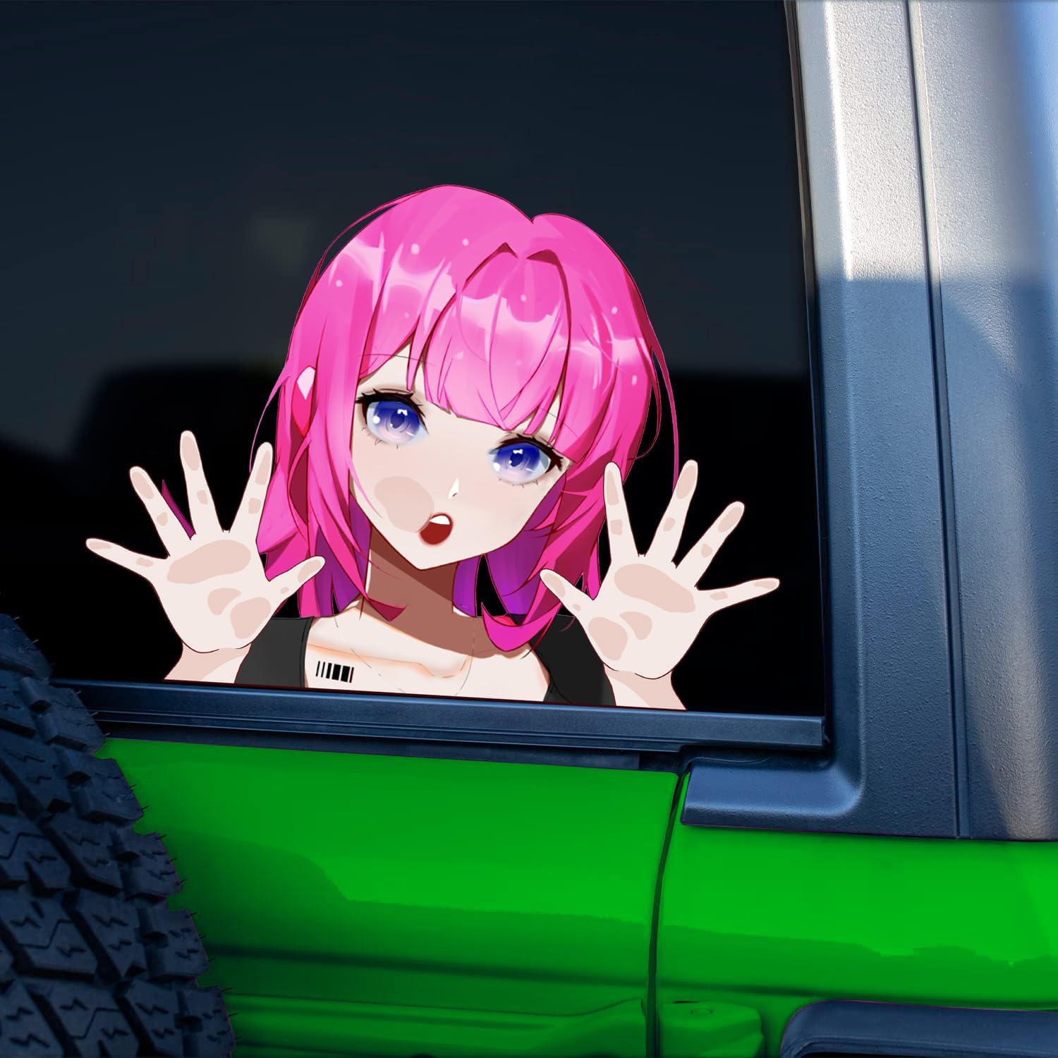 Amazon.com - 3D Anime Peeking Sticker Vinyl Car Decal for Women-Nouiroy ...