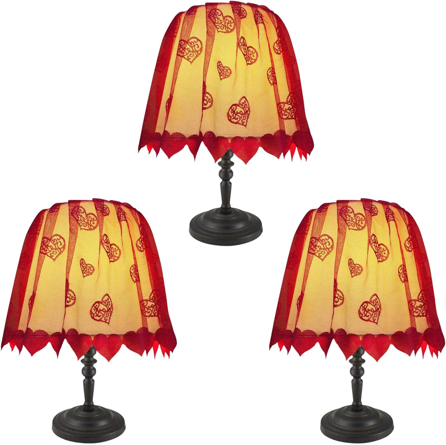 Boao 2 Pieces Halloween Spider Web Lamp Shades Topper Lace Cobweb ...