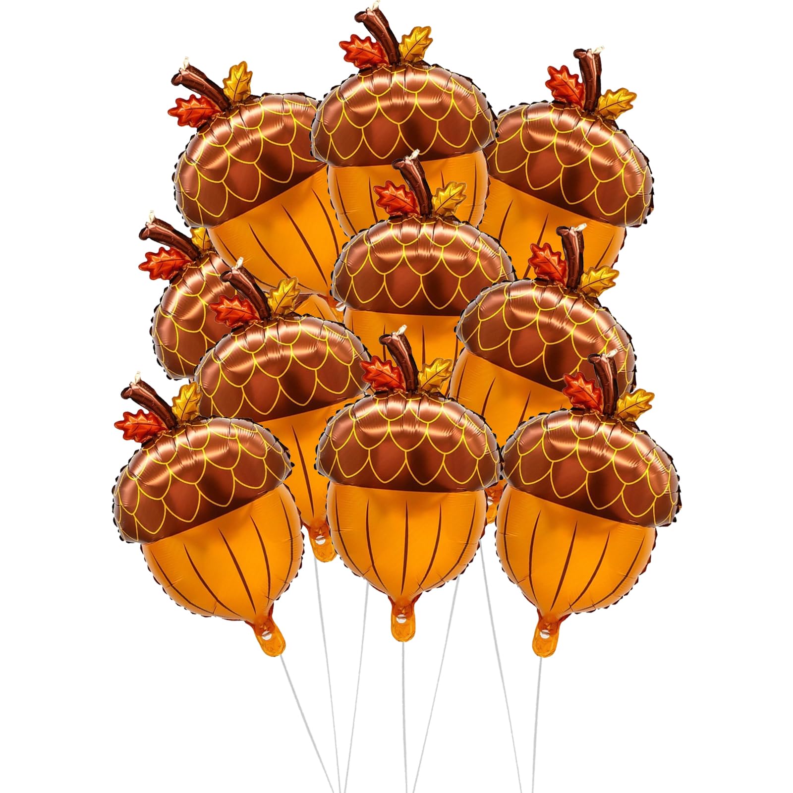 Amazon.com: 10Pcs Fall Pine Cones Balloons Set,25.1in Thanksgiving ...