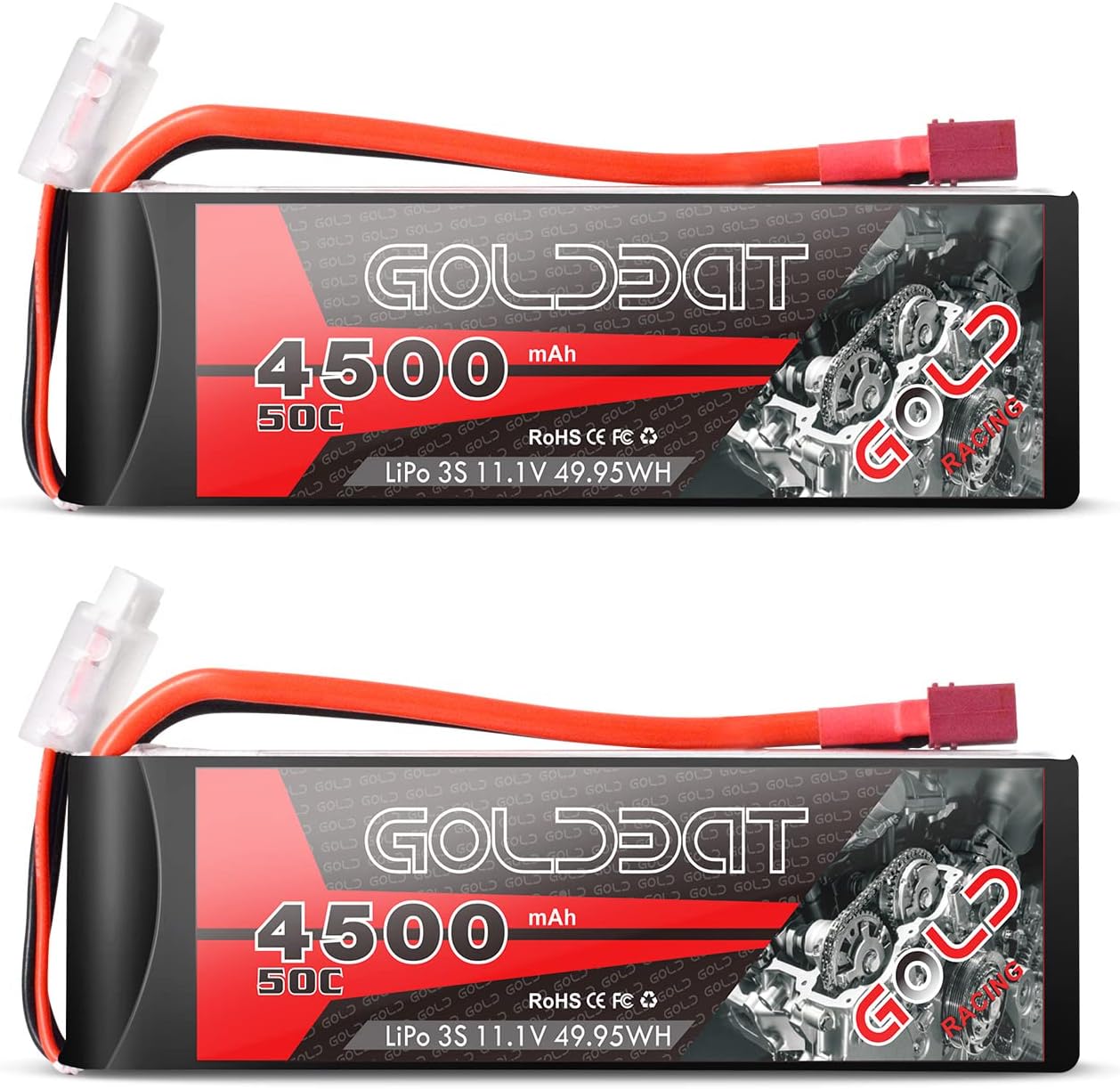 11.1V Lipo Battery 4500 mAh 50C 3S RC lipo battery Soft Case with Dean ...