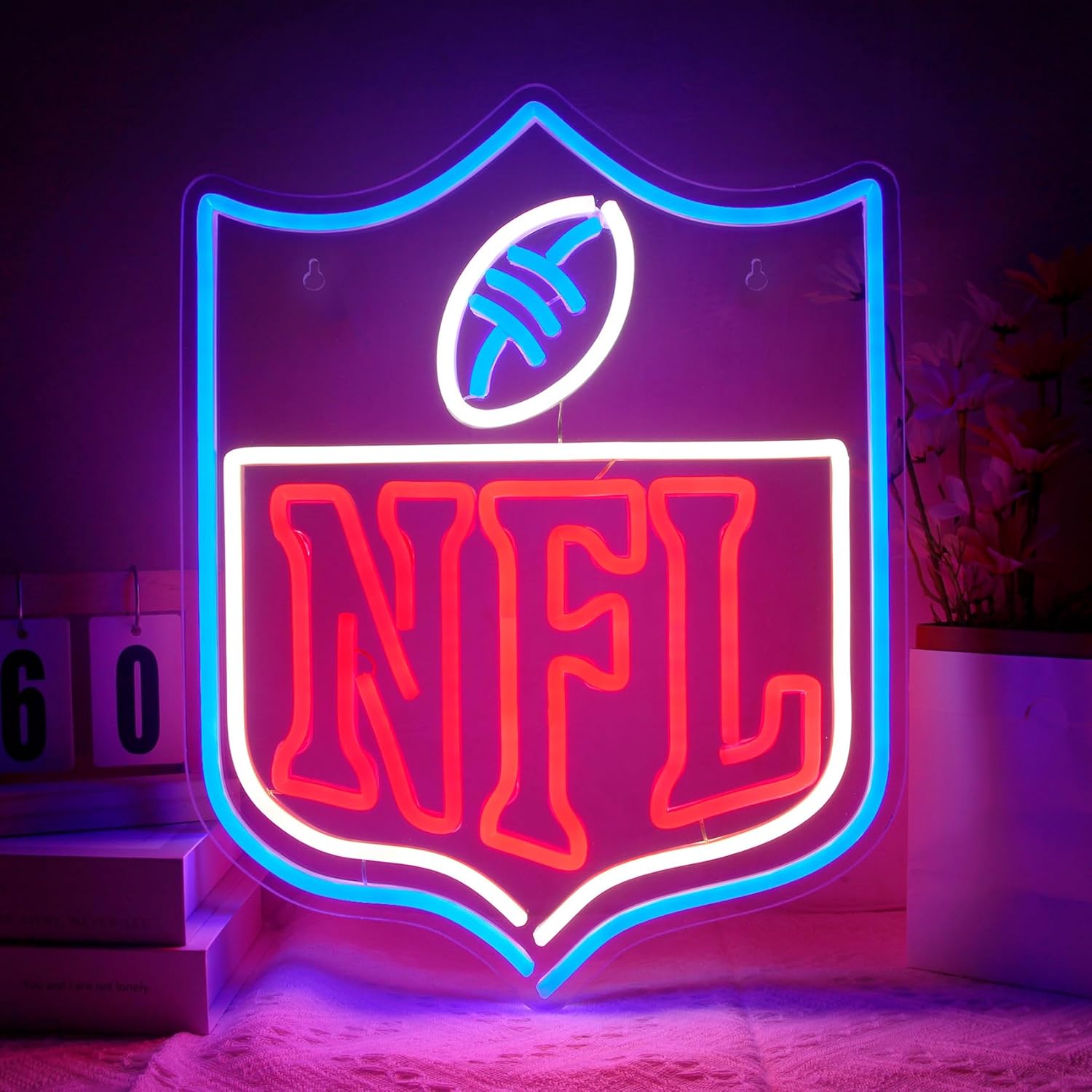 Amazon.com : Shinylamp Football Neon Sign LED Light Up Sign Perfect for ...