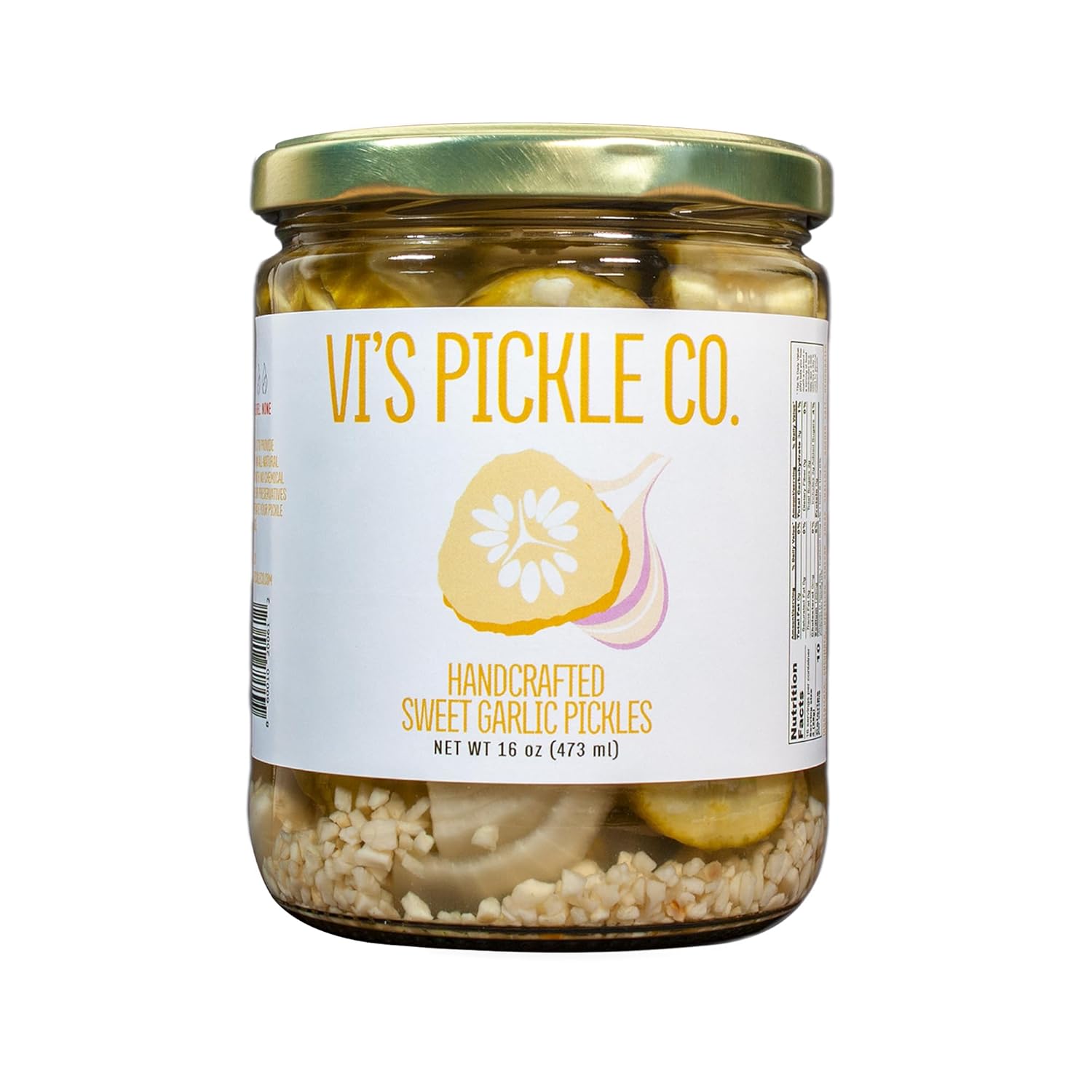 Amazon.com : Vi's Pickle Co. Sweet Garlic Pickles, 16 oz - Specialty ...