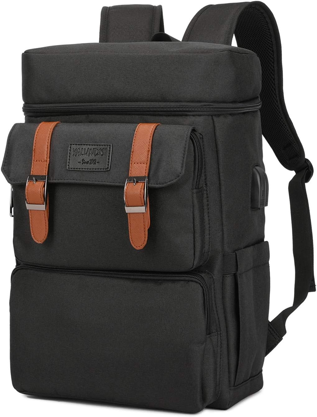 Amazon.com: YALUNDISI Vintage Backpack Travel Laptop Backpack with usb ...