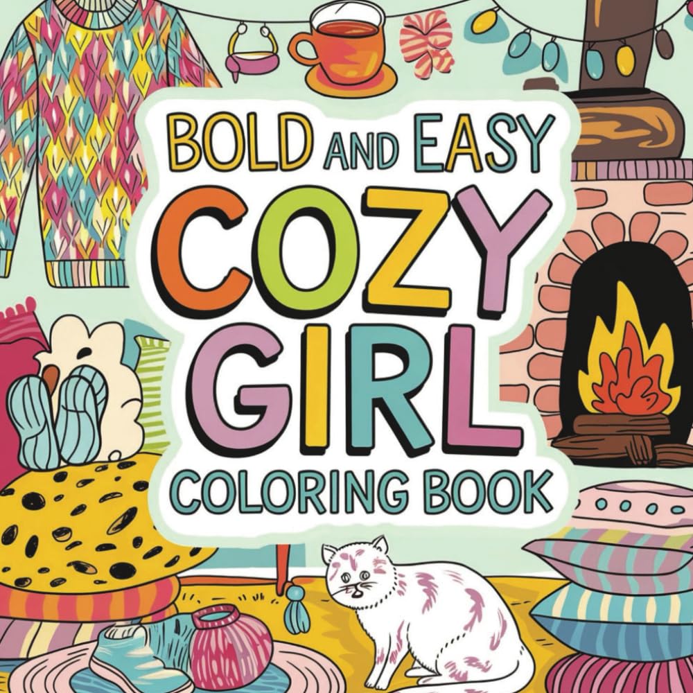 Amazon.com: Cozy Girl Hygge Coloring Book - Relaxing Designs for ...