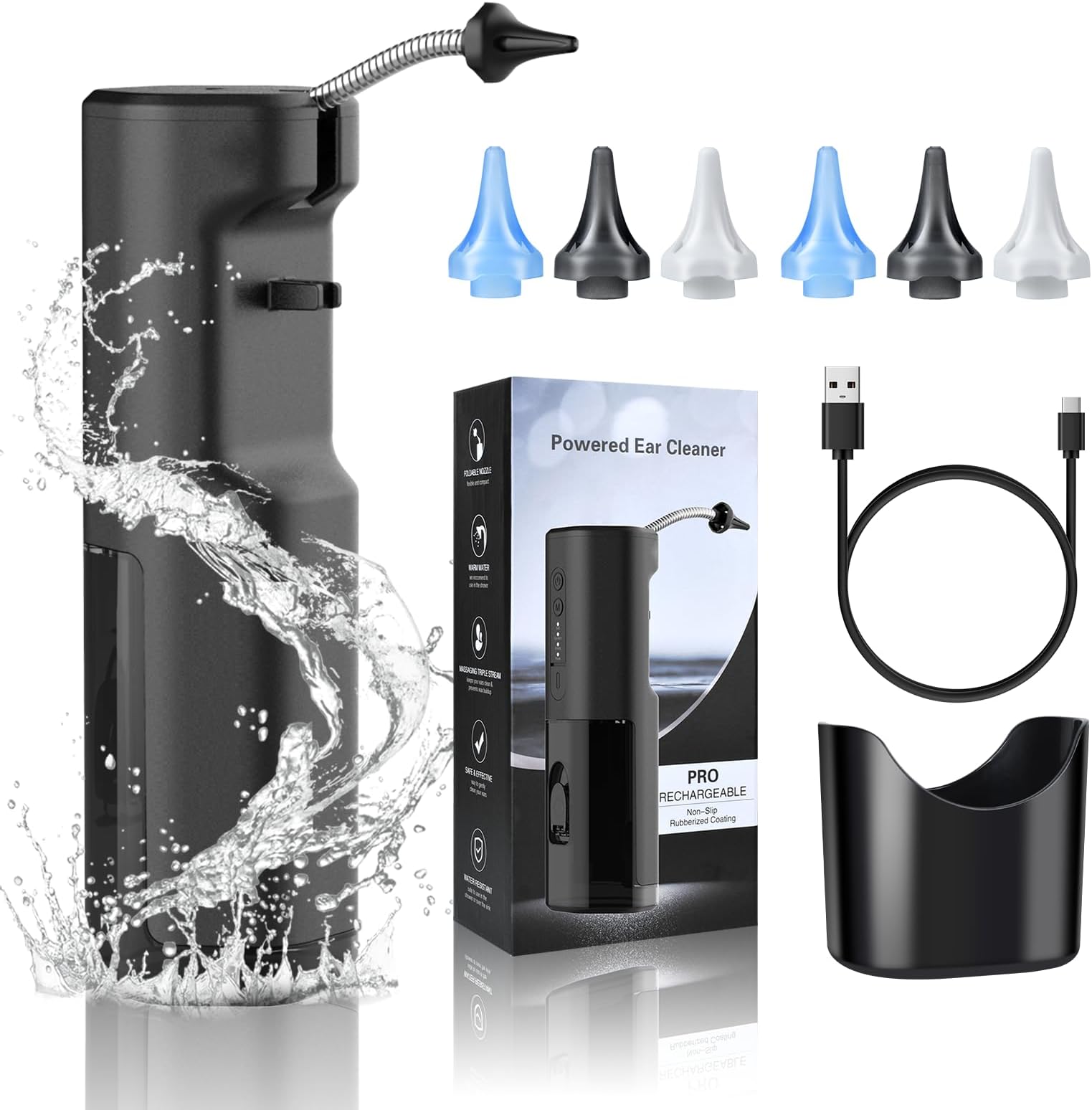 Amazon.com: Ear Wax Removal, Electric Ear Cleaner,IPX7 Waterproof USB ...