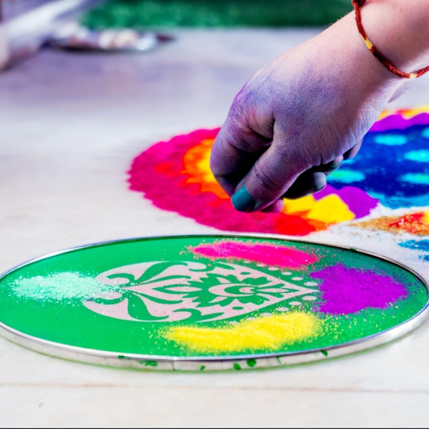 Vibrant Rangoli Making Colour Kit, Rangoli Color Powder Set for Diwali ...