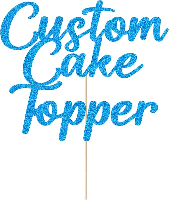 Amazon.com: Personalized Cake Toppers Custom Happy Birthday Cake ...