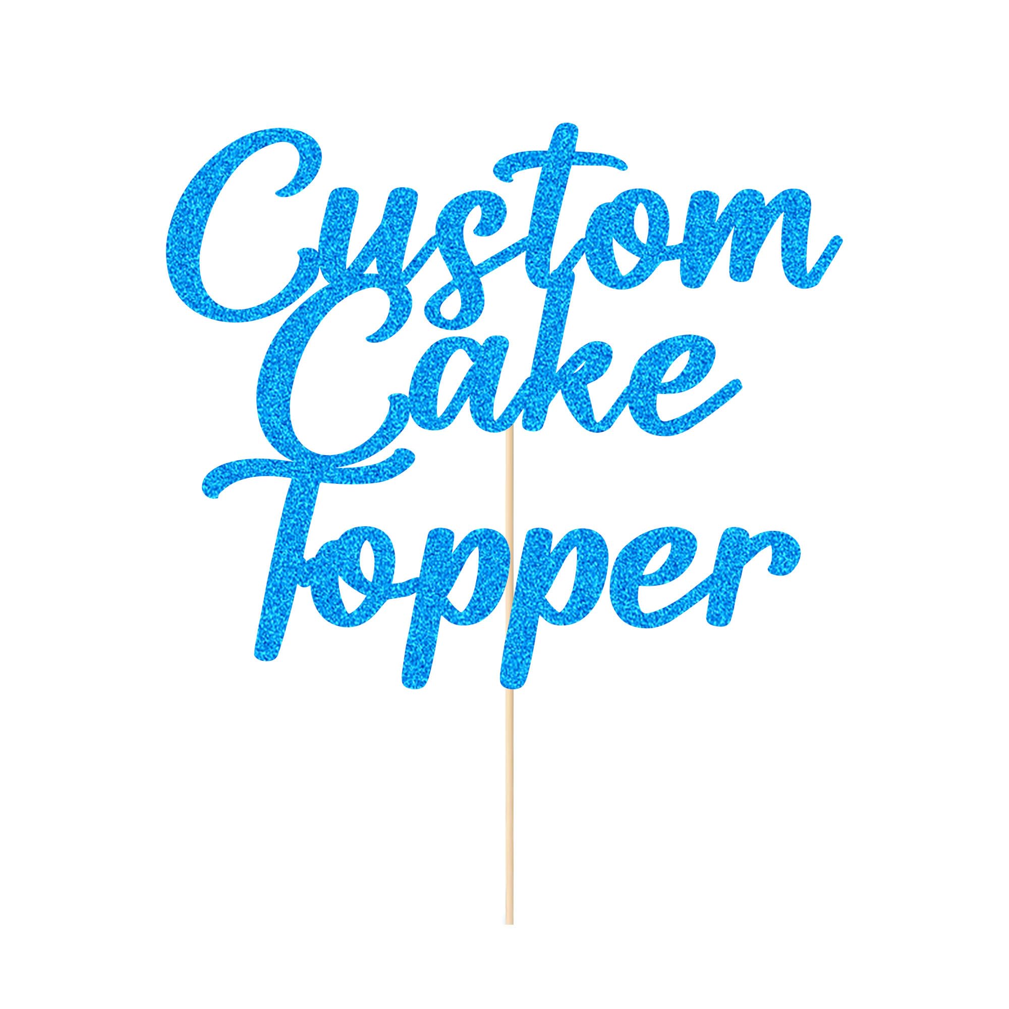 Amazon.com: Personalized Cake Toppers Custom Happy Birthday Cake ...