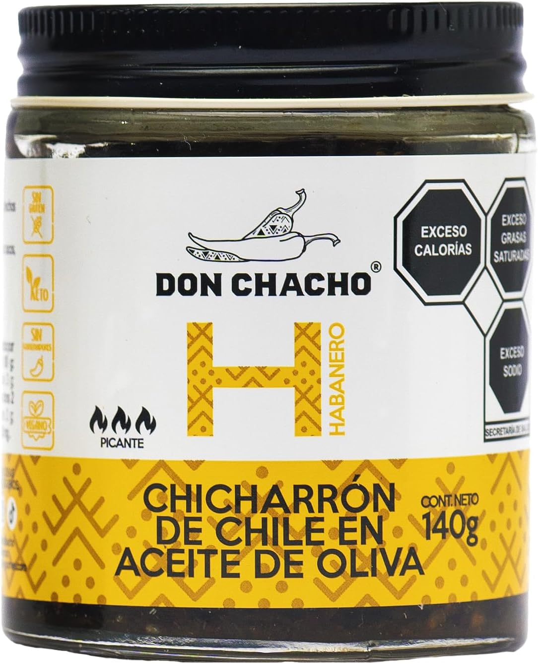 Chicharrón de Chile Habanero en Aceite de Oliva Don Chacho de 140 gr ...