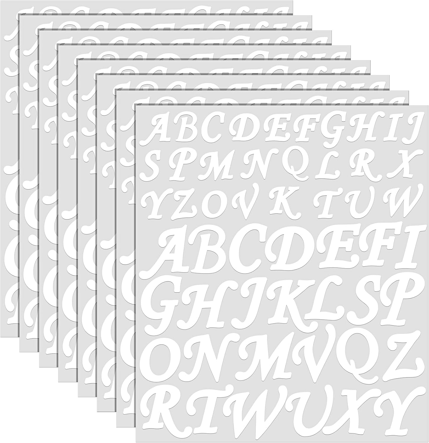 Amazon.com: Tenceur 416 Pcs Letter Stickers 8 Sheets Alphabet Stickers ...