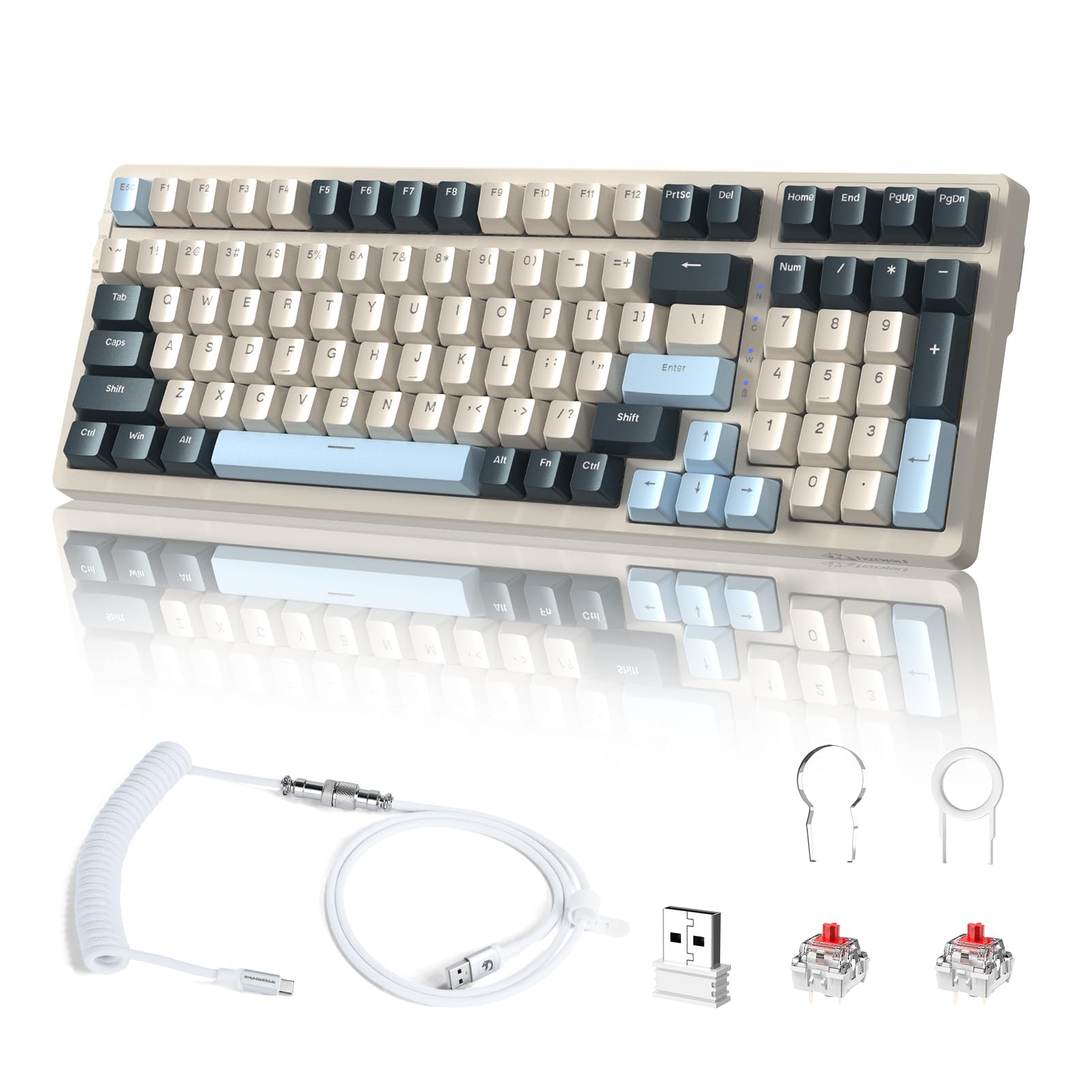 Amazon.com: FREEWOLF RK-K8 Wireless Mechancial Gaming Keyboard Hot ...