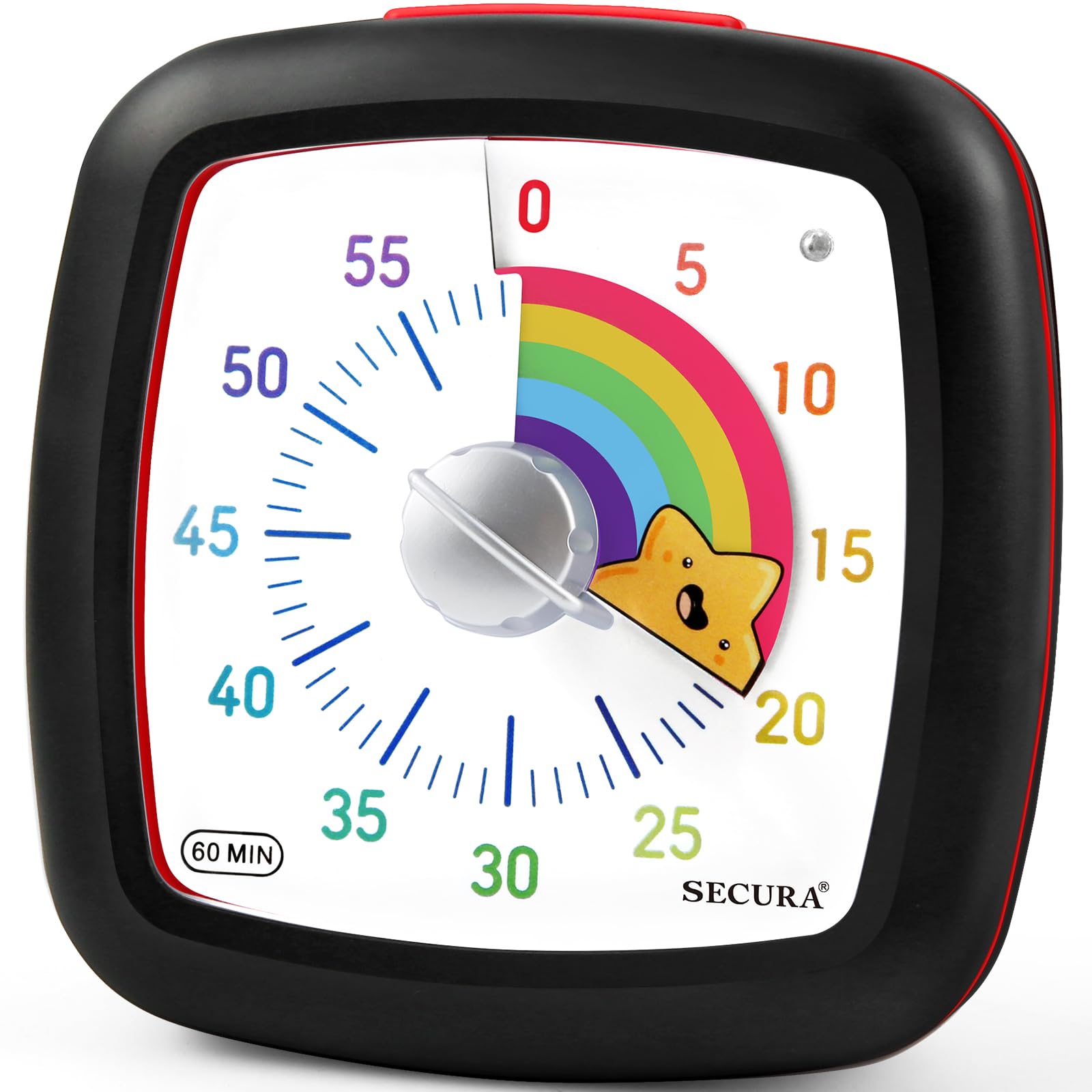 Snapklik.com : Secura 60-Minute Visual Timer, Silent Study Timer For Kids And Adults, Time ...
