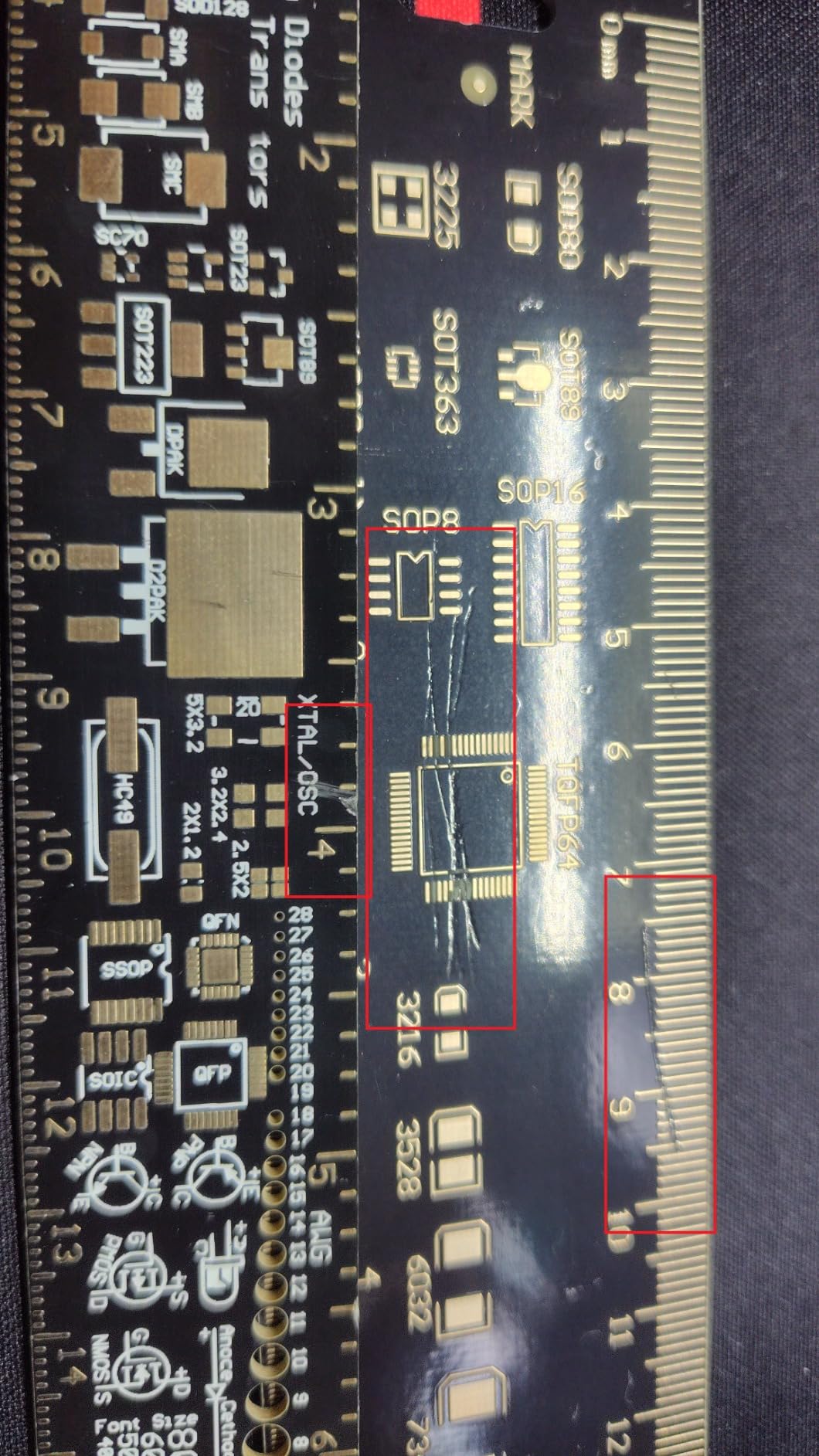 Amazon.co.jp: Printed Circuit Board Ruler, PCB Ruler, For Circuit ...