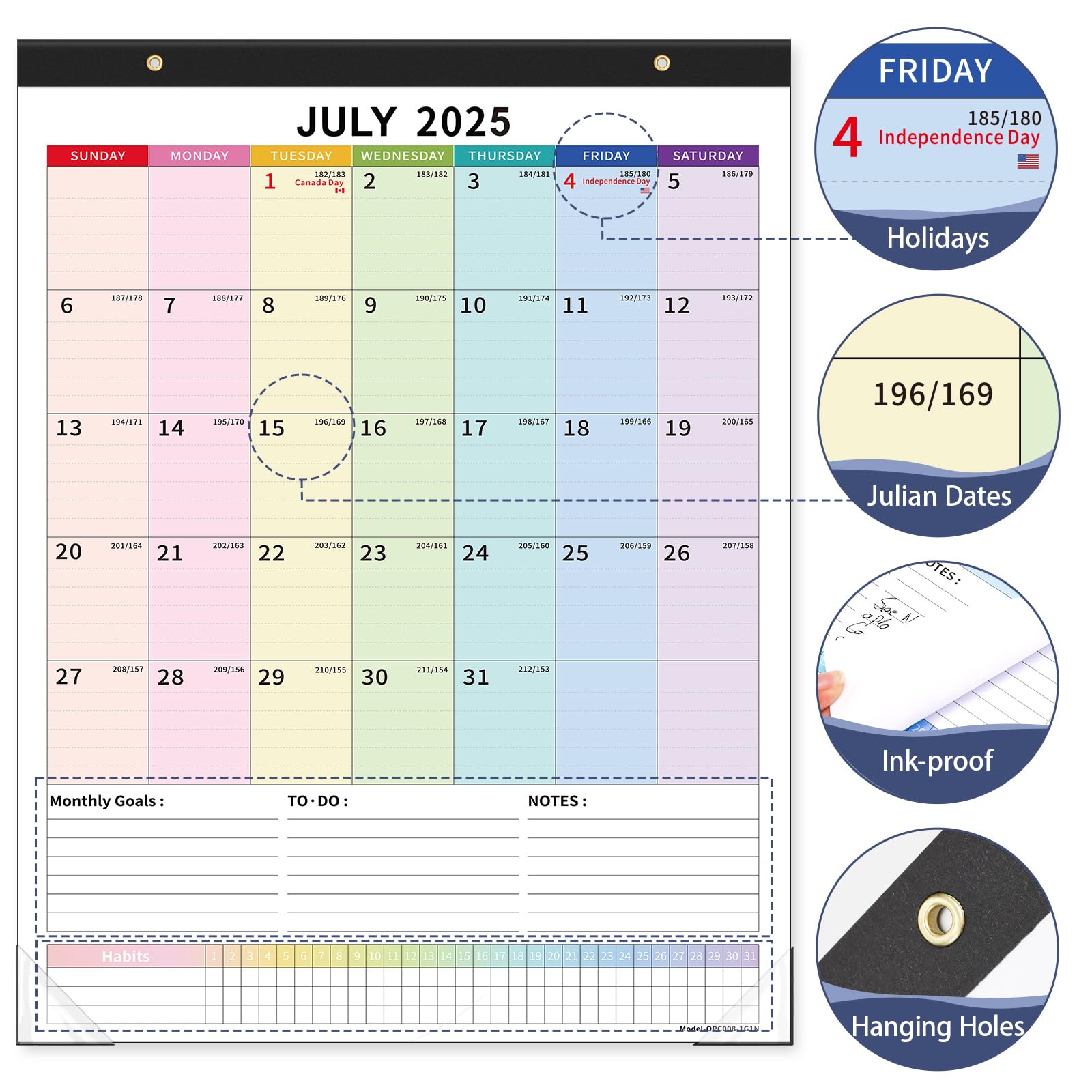 Snapklik.com : Ospelelf Large Wall Calendar 2025-2026 Calendar 22 X 17 ...