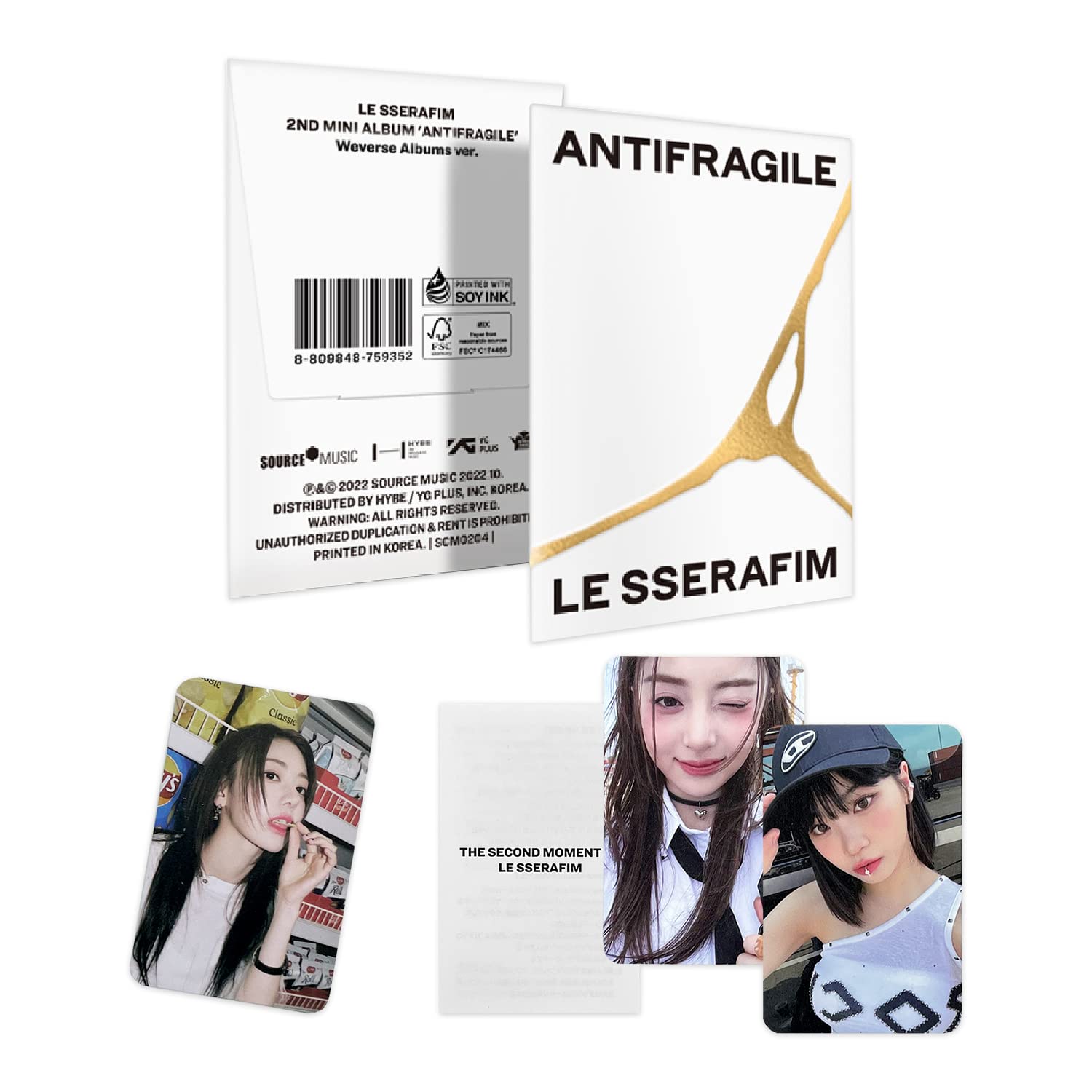 LE SSERAFIM - 2nd Mini Album [ANTIFRAGILE] (Weverse Albums ver.) Card ...