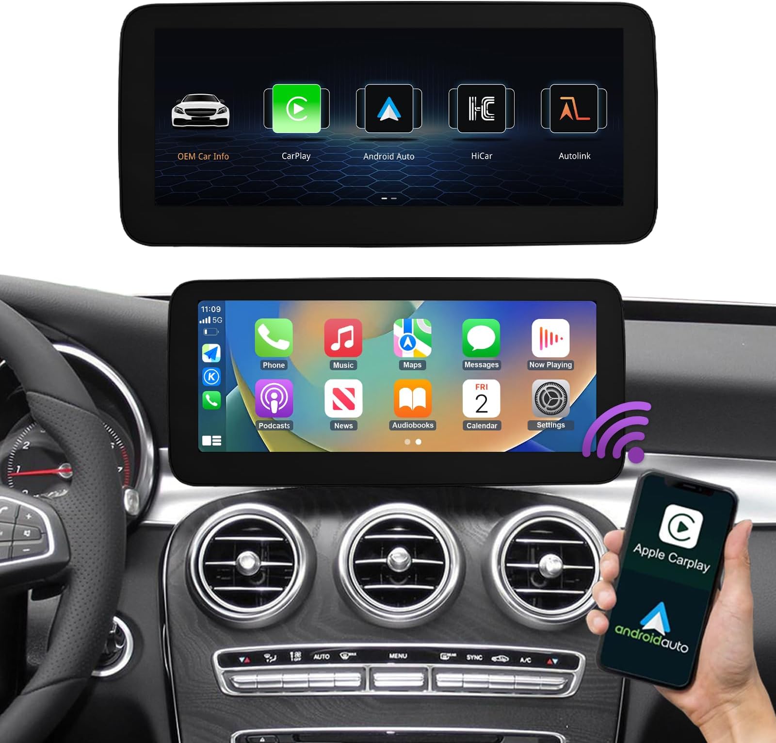 Amazon.com: NINETOM Android 13 Car Radio - 12.3" Touchscreen for ...