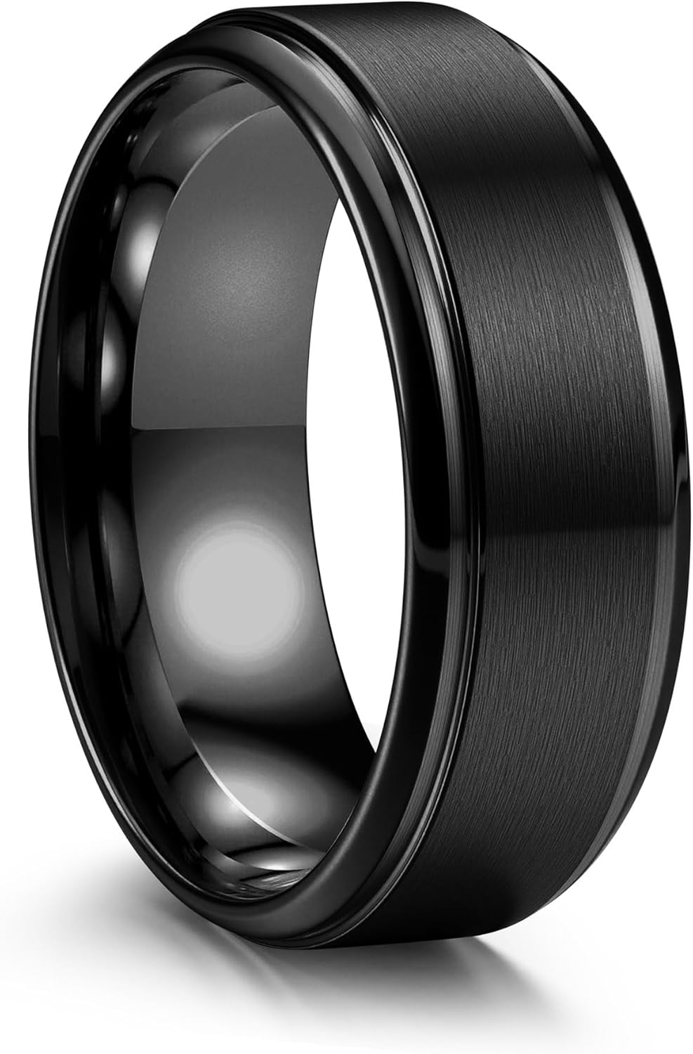 Amazon.com: Jstyle Stainless Steel Rings for Men Women 8MM Wedding Band ...