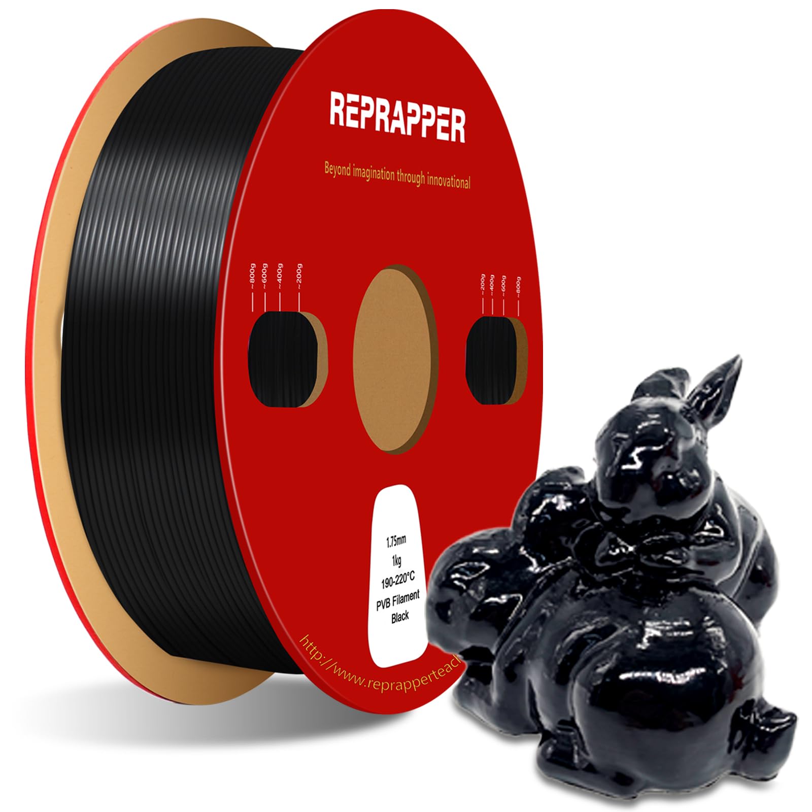 Amazon.com: Reprapper Black PVB Filament for 3D Printer - Print Like ...