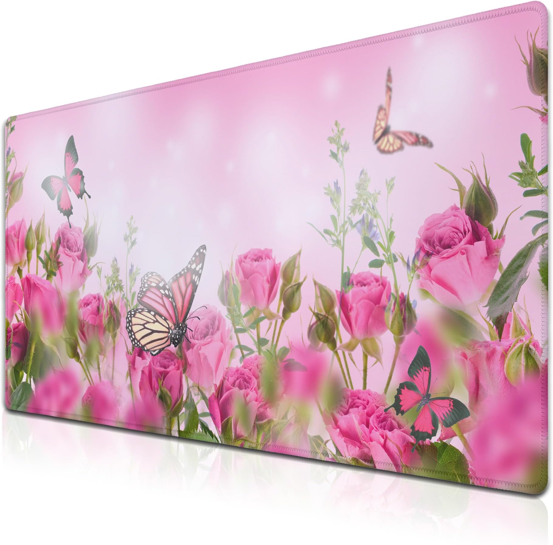 Amazon.com: Large XXL Mat Gaming Mouse Pad Extended Full Desk Pad Pink ...