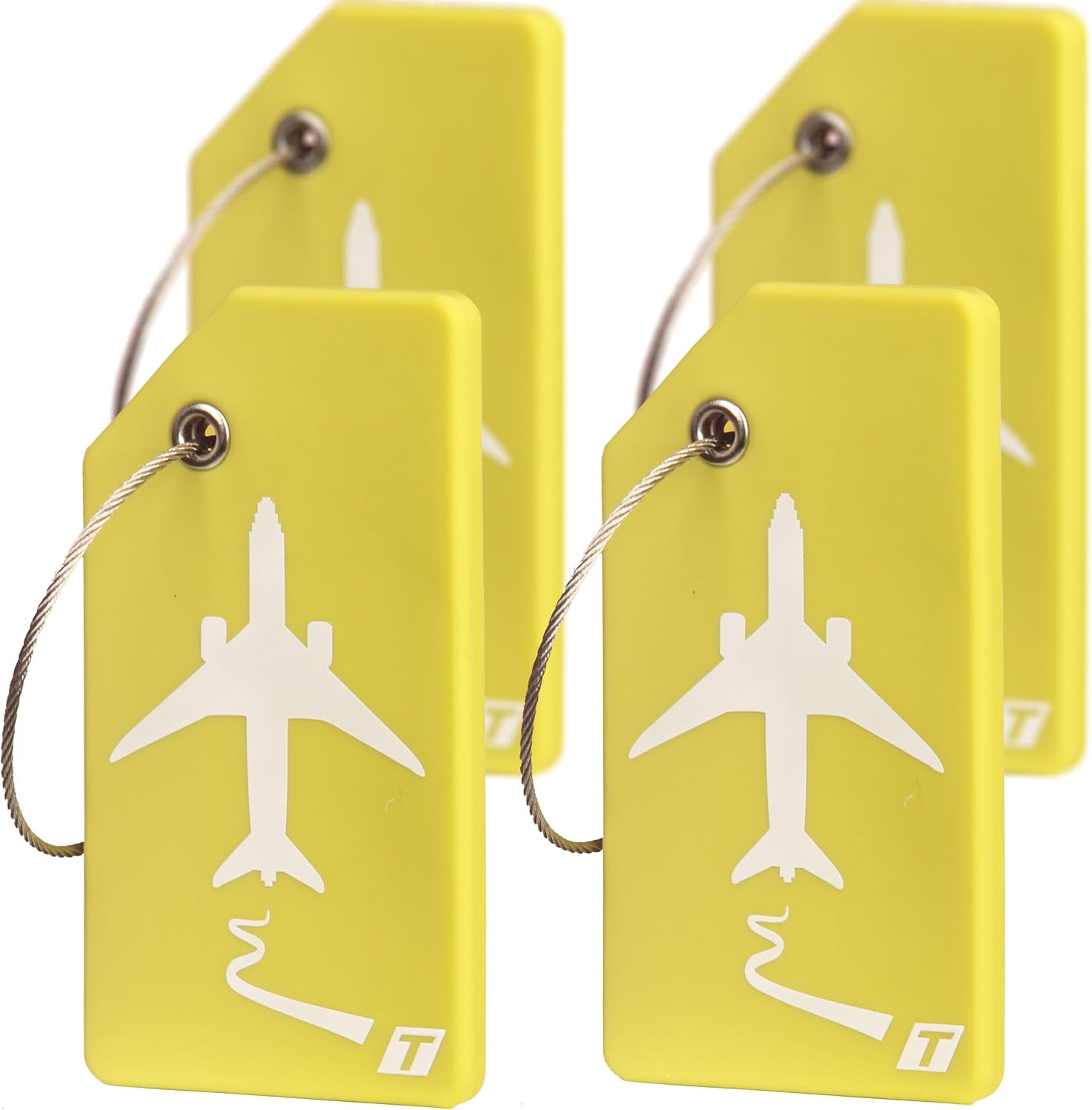 Amazon.com: TRANVERS 4 Pack Luggage Tag Set, Premium Silicone Luggage ...