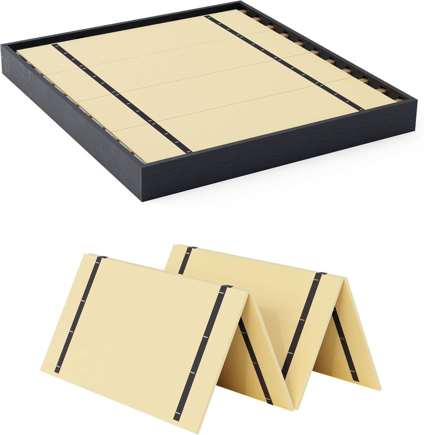 Amazon.com: Imperius Heavy Duty Bed Slats for Mattress, Collapsible Box ...