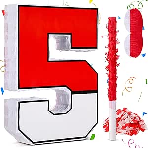 Amazon.com: Number 5 Pinata for 5th Birthday Party Decorations, Perfect ...