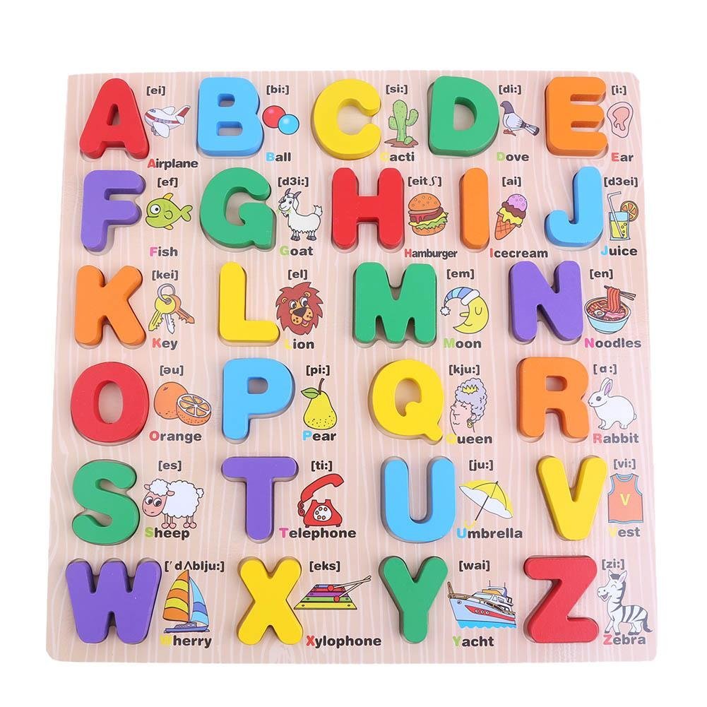 Coolbaby Toddlers Alphabet Blocks Abc Puzzle For Kids Ages 3 ...