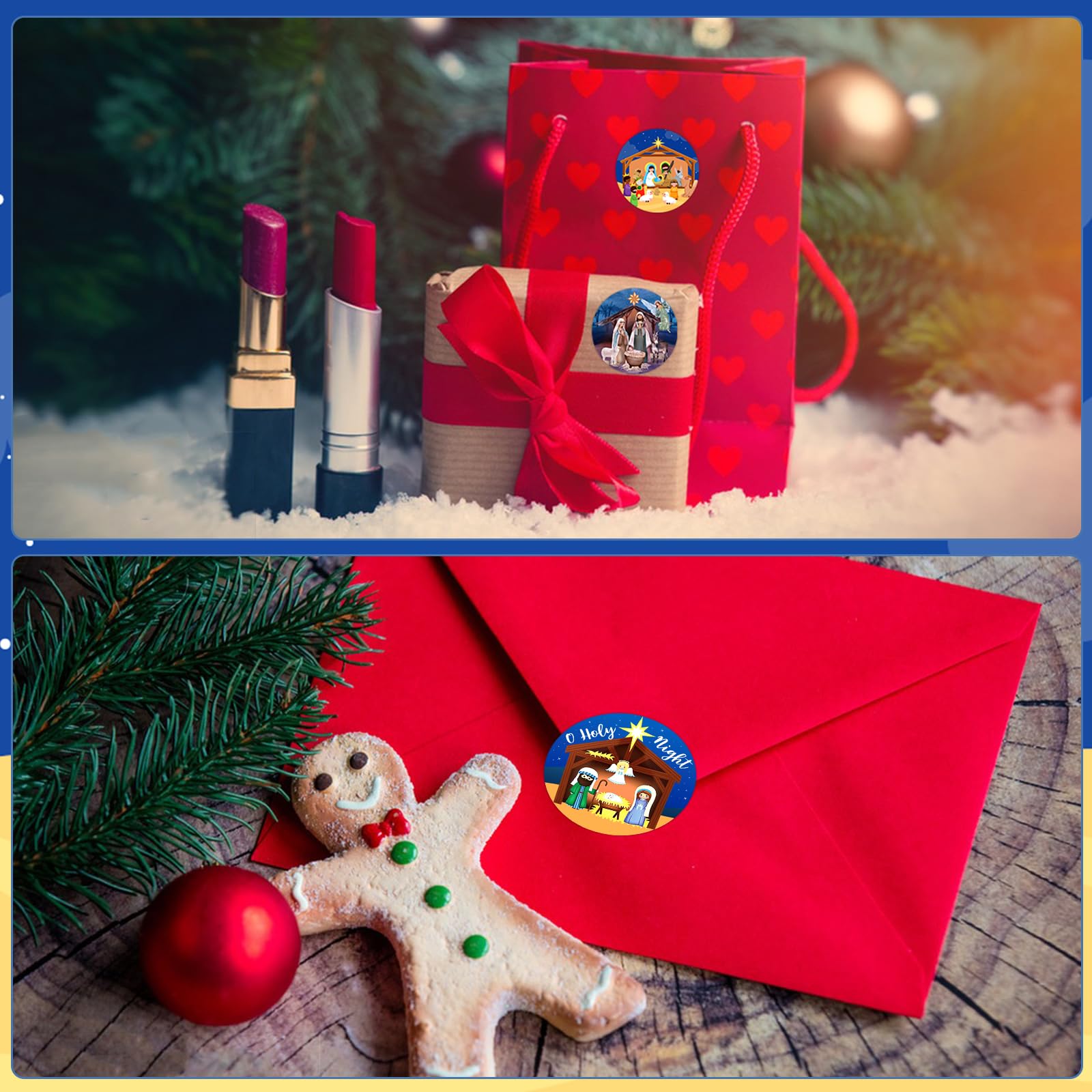 Snapklik.com : 36pcs Happy Birthday Jesus Nativity Stickers For Kids 1. ...