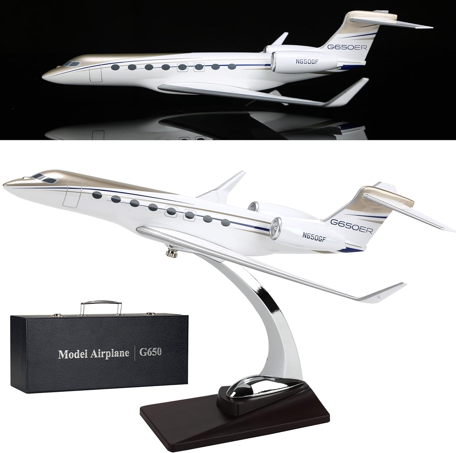 Amazon.com: XXLYY 12” 1:100-Scale Gulfstream Jet Model G650, Resin ...