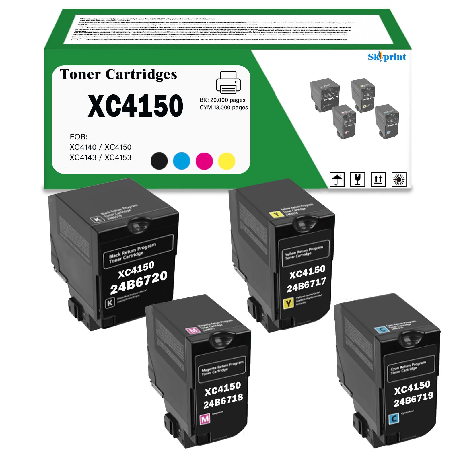 Amazon.com: High Yield Toner Cartridge Compatible Lexmark XC4150 XC4140 ...