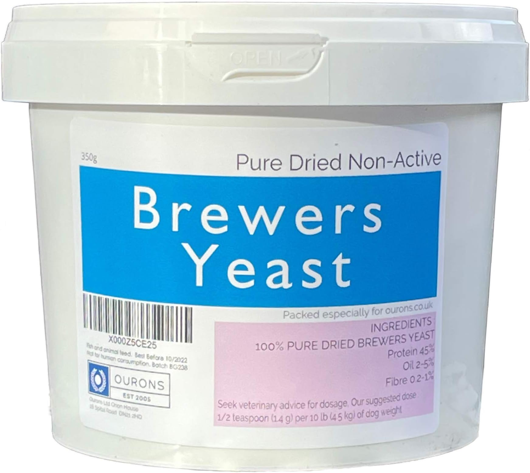 Brewers Yeast For Horses, Dogs Pets 350g Tub : Amazon.co.uk: Pet Supplies