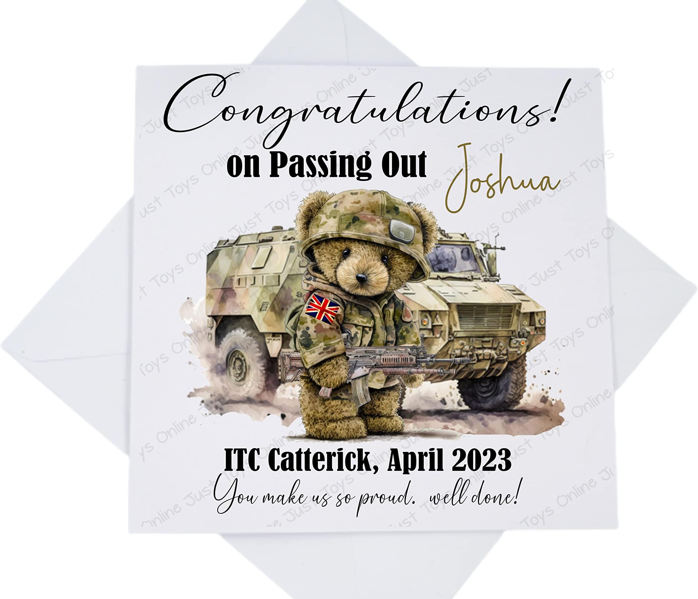 Personalised Custom Passing Out Card, Son Daughter Grandson ...