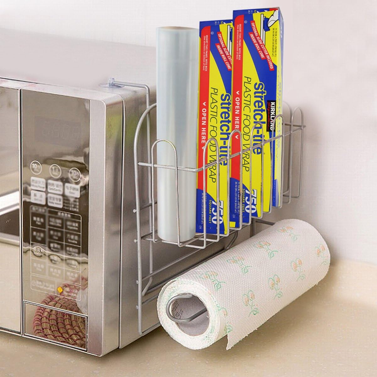 Amazon.com - Kitchen Wrap Organizer Rack Wrapping Paper Organizer ...