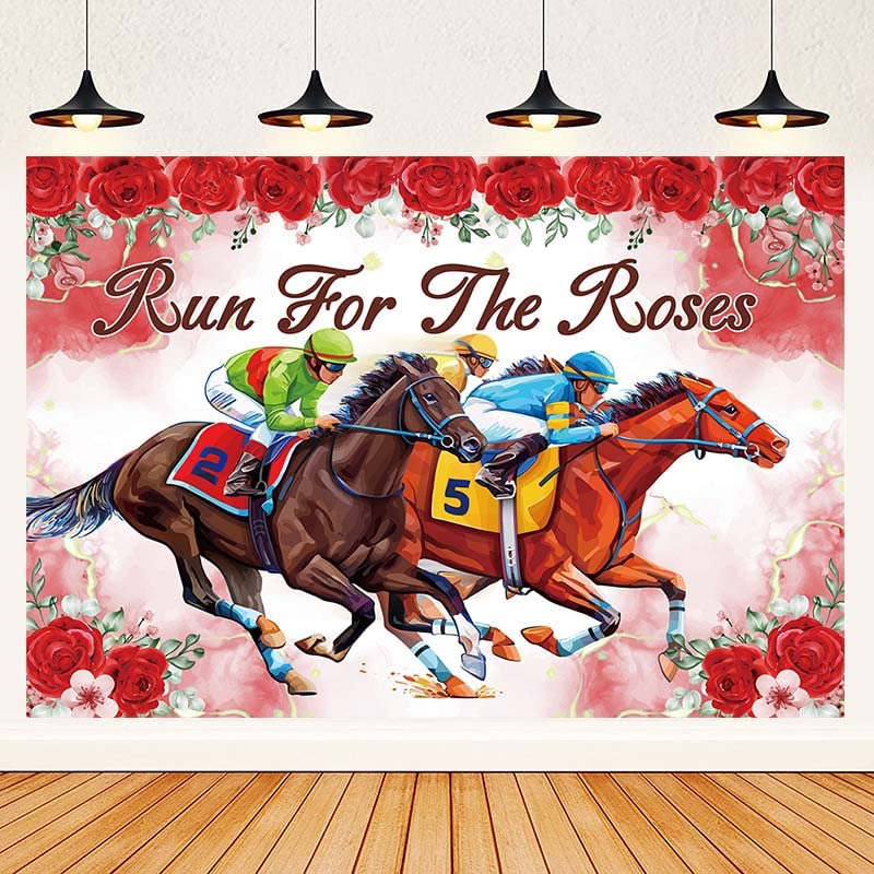 Amazon.com : Run for The Roses Backdrop 8x6FT Kentucky Derby Horse ...