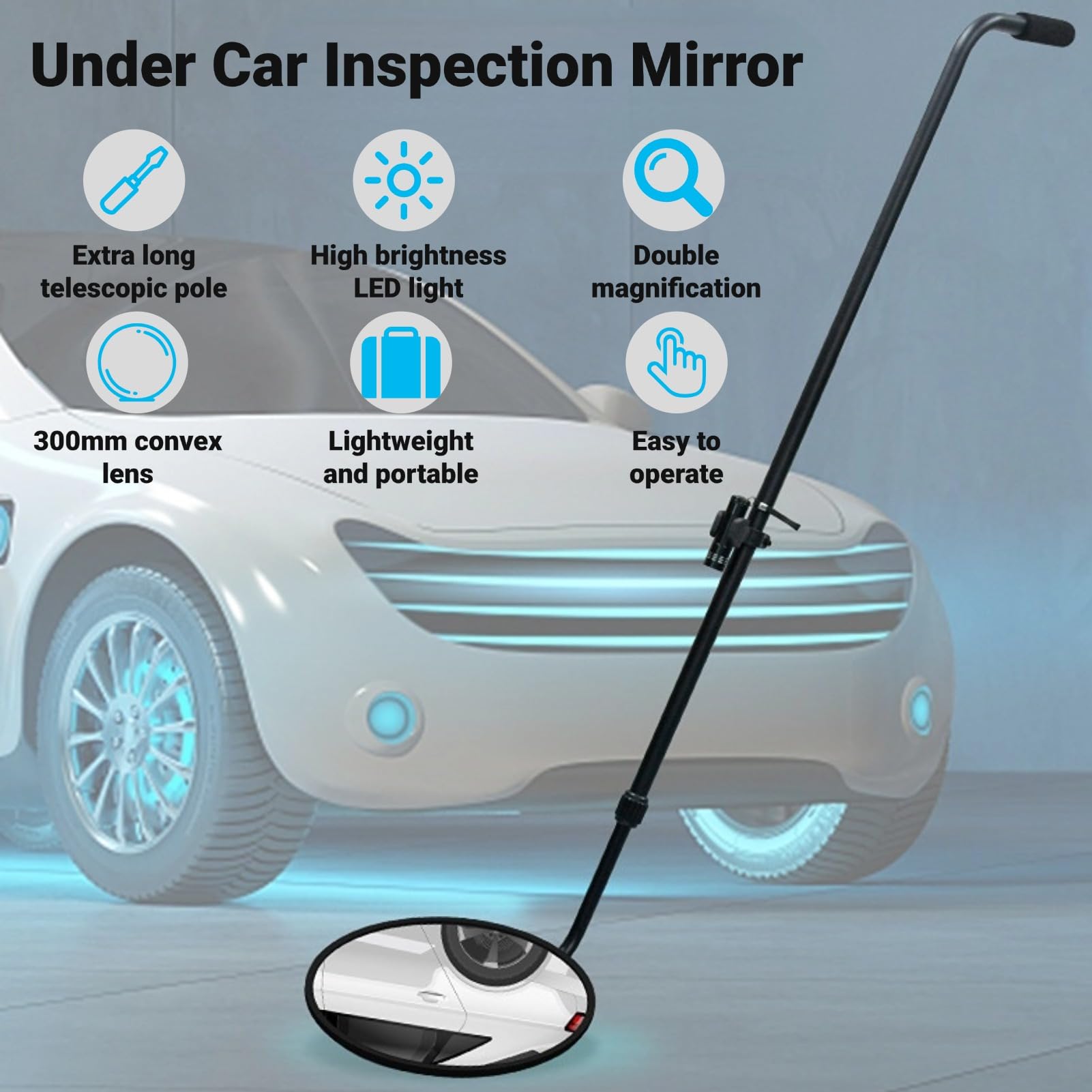 Miroir Convexe Under Vehicle Inspection Mirror 12 Inch Convex Under ...