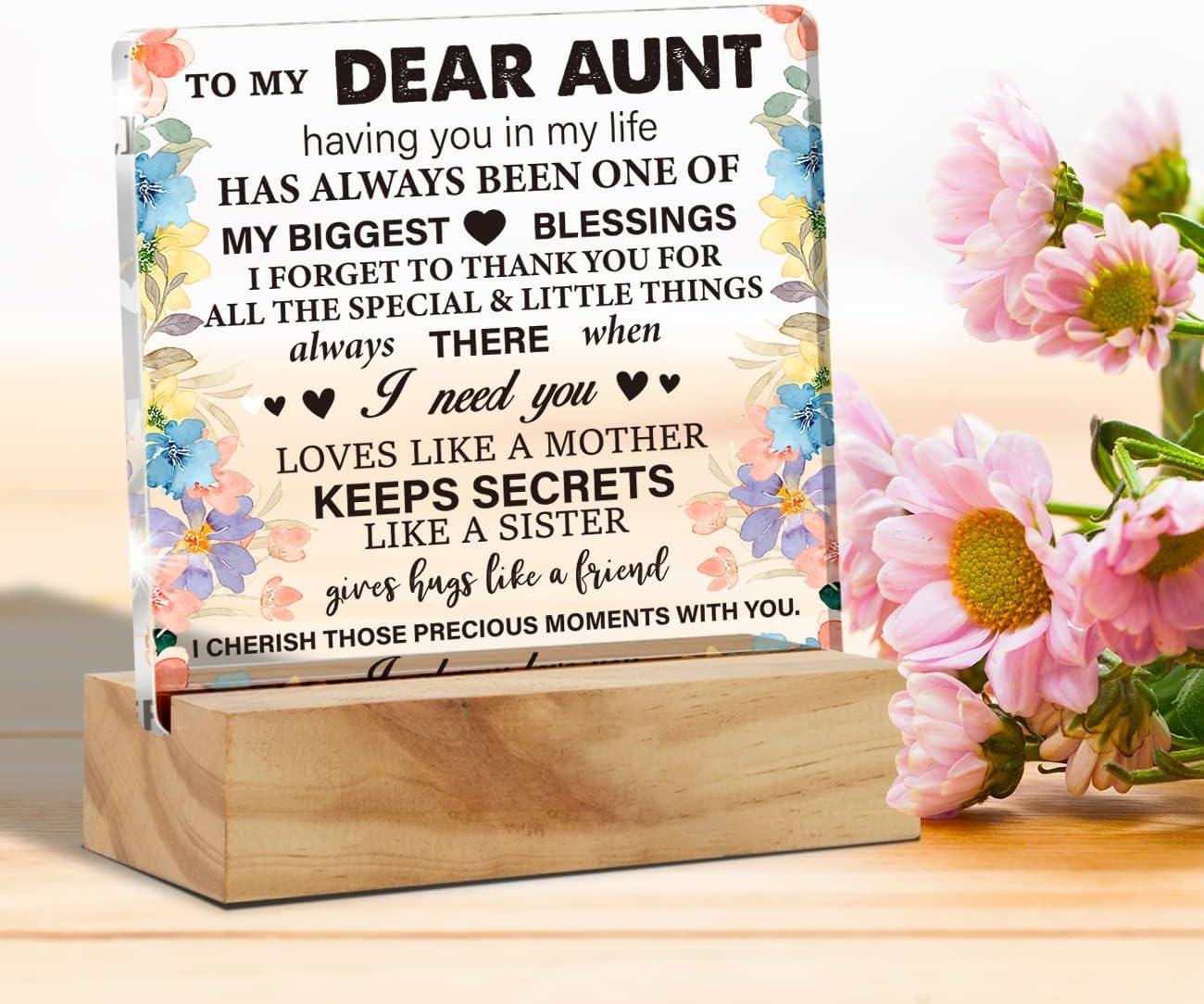 Thoughtful Auntie Gift Aunt Gifts To My Dear Aunt Thank You – Placa de ...