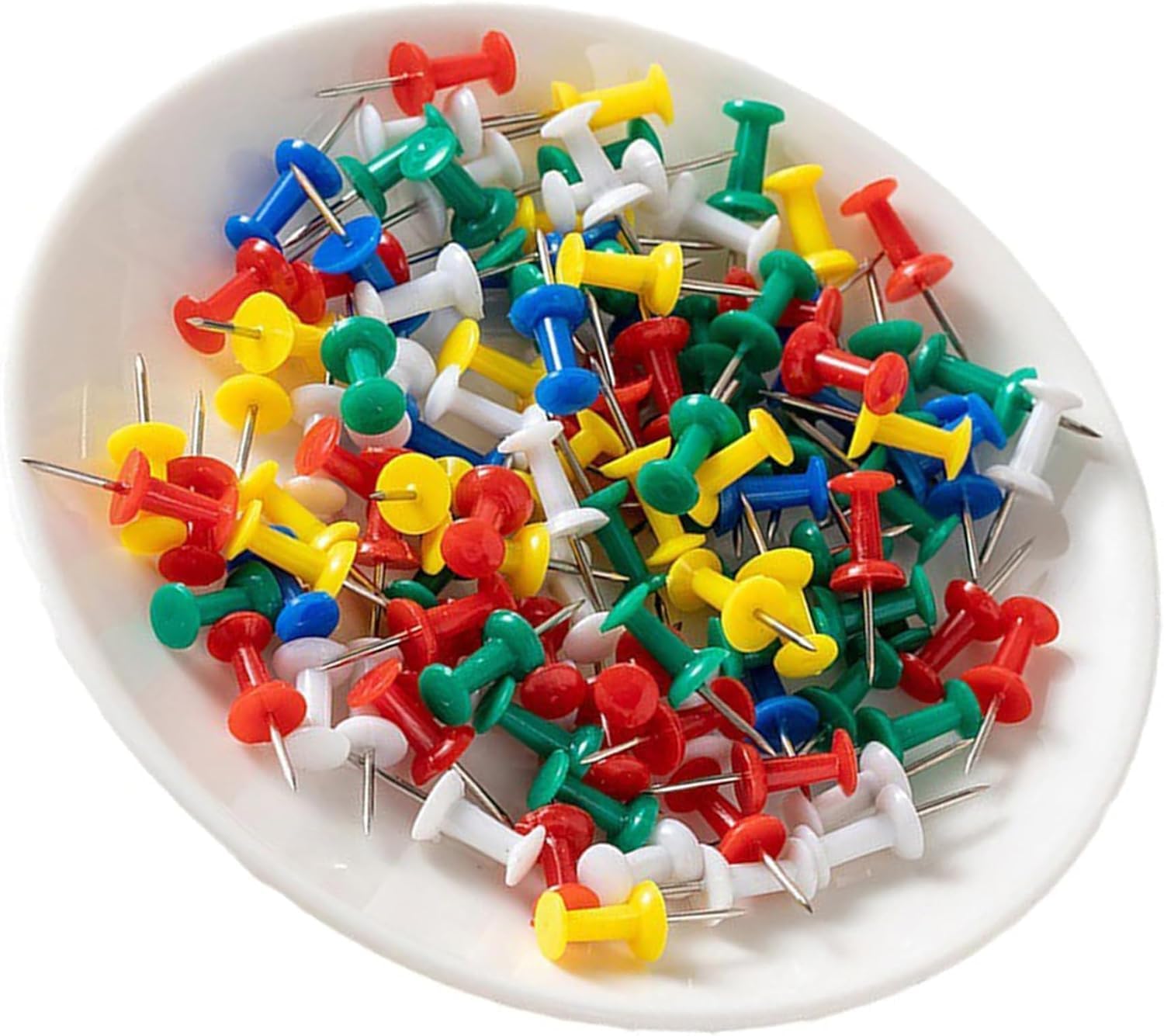 Assorted Coloured Push Pins Approx. 50pc Notice Cork Board : Amazon.co ...