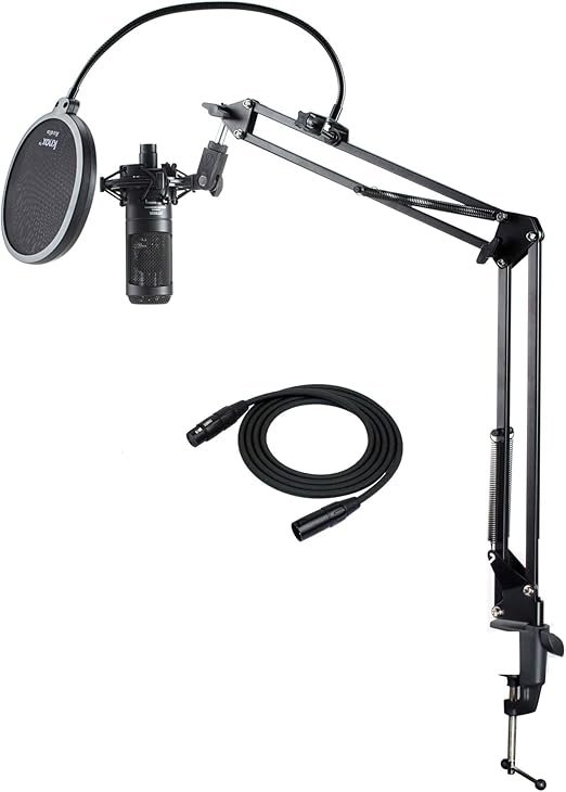 Amazon.com: Audio Technica AT2035 Microphone with Knox Gear Pop Filter ...