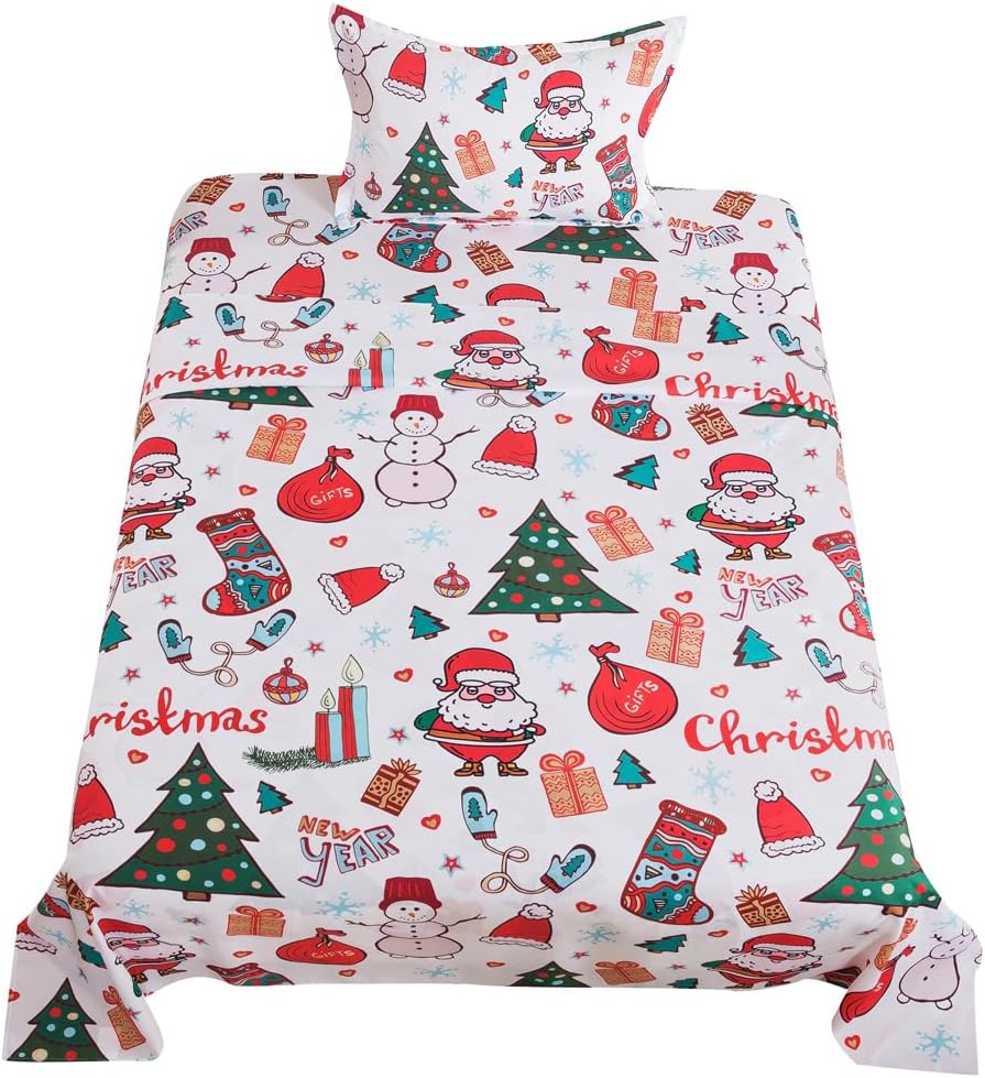 Amazon.com: ADASMILE A & S Christmas Sheets Twin Size for Kids Boys ...