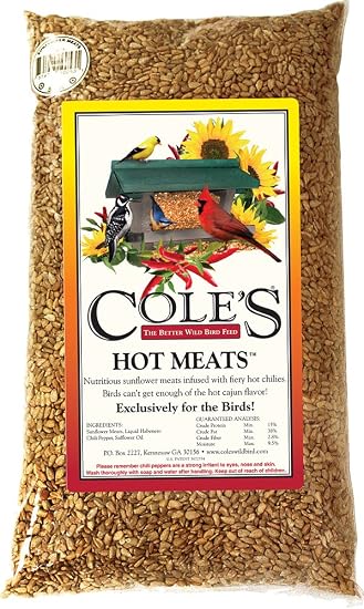 Amazon.com : Cole's HM20 Hot Meats Bird Seed, 20-Pound : Wild Bird ...