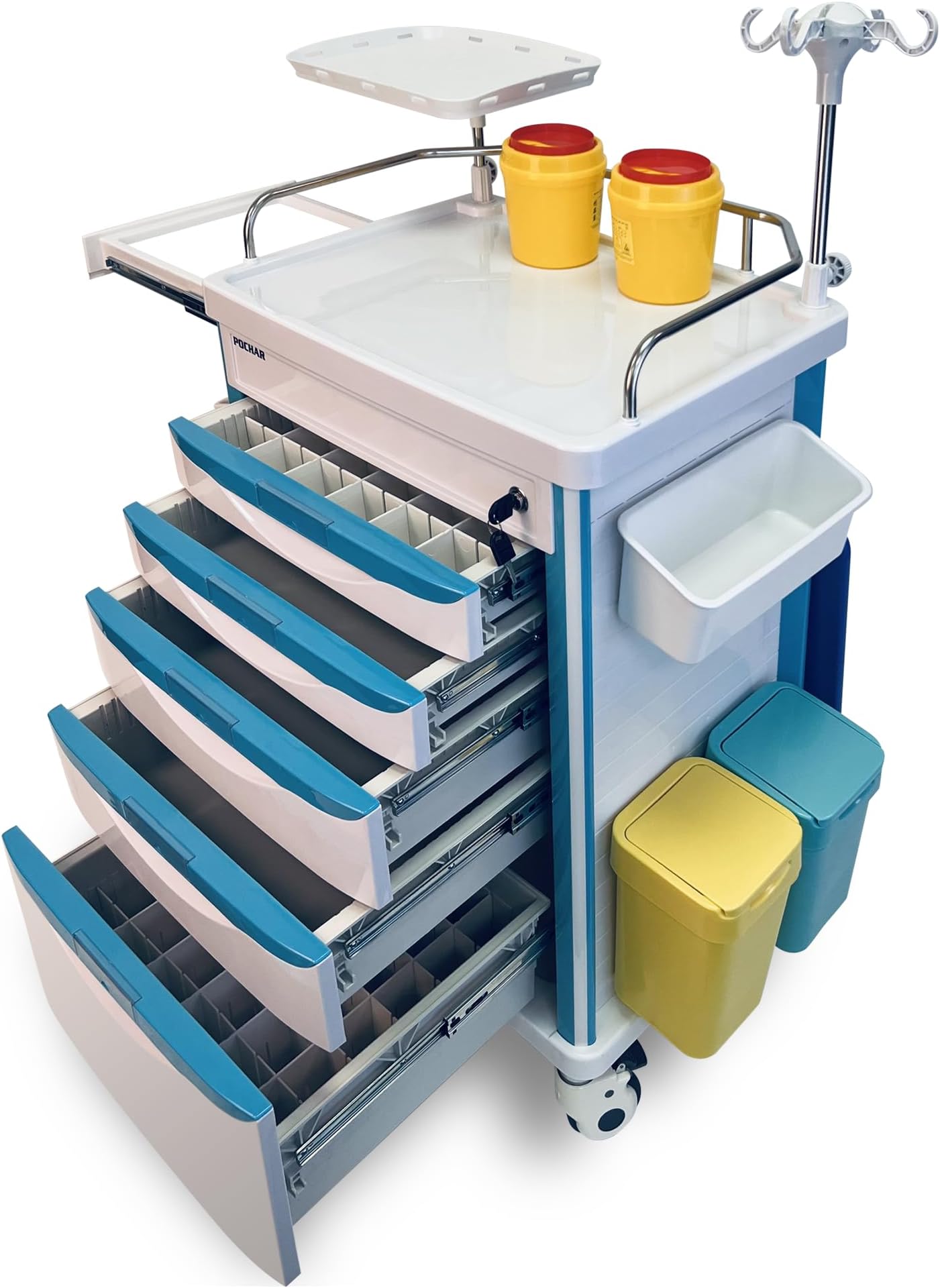 Amazon.com: Medical Crash Cart with Emergency Accessory - Cardiac Board ...