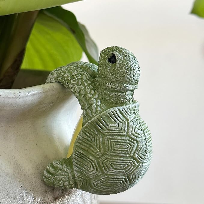 Amazon.com: JARPSIRY Cute Climbing Tortoise Flower Pot Hugger Figurines ...