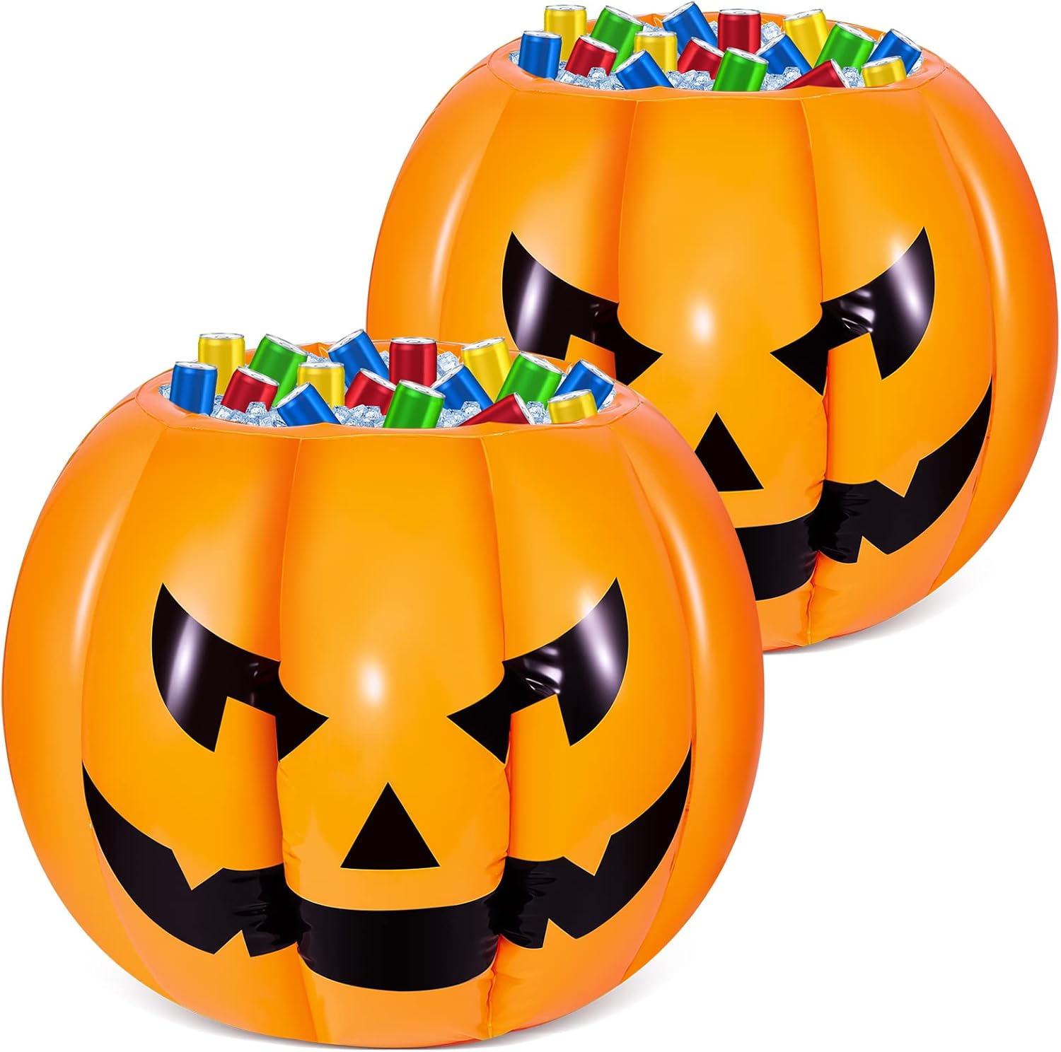 Amazon.com: Suclain 2 Pack Halloween Inflatable Cooler Pumpkin Drink ...