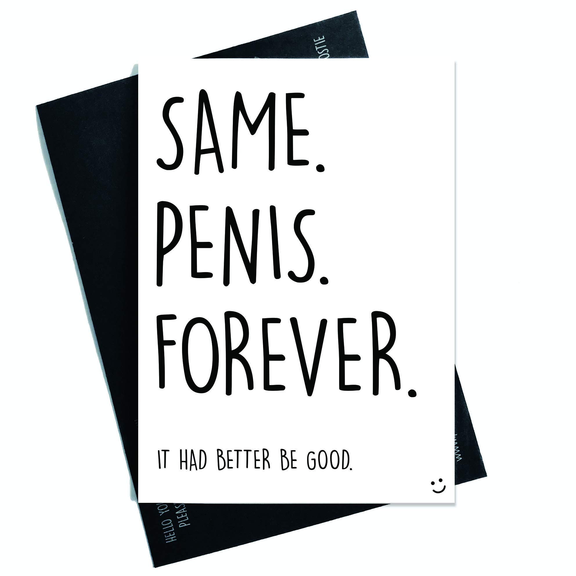 Funny Same Penis Forever Novelty Engagement Card Bride to Be ...