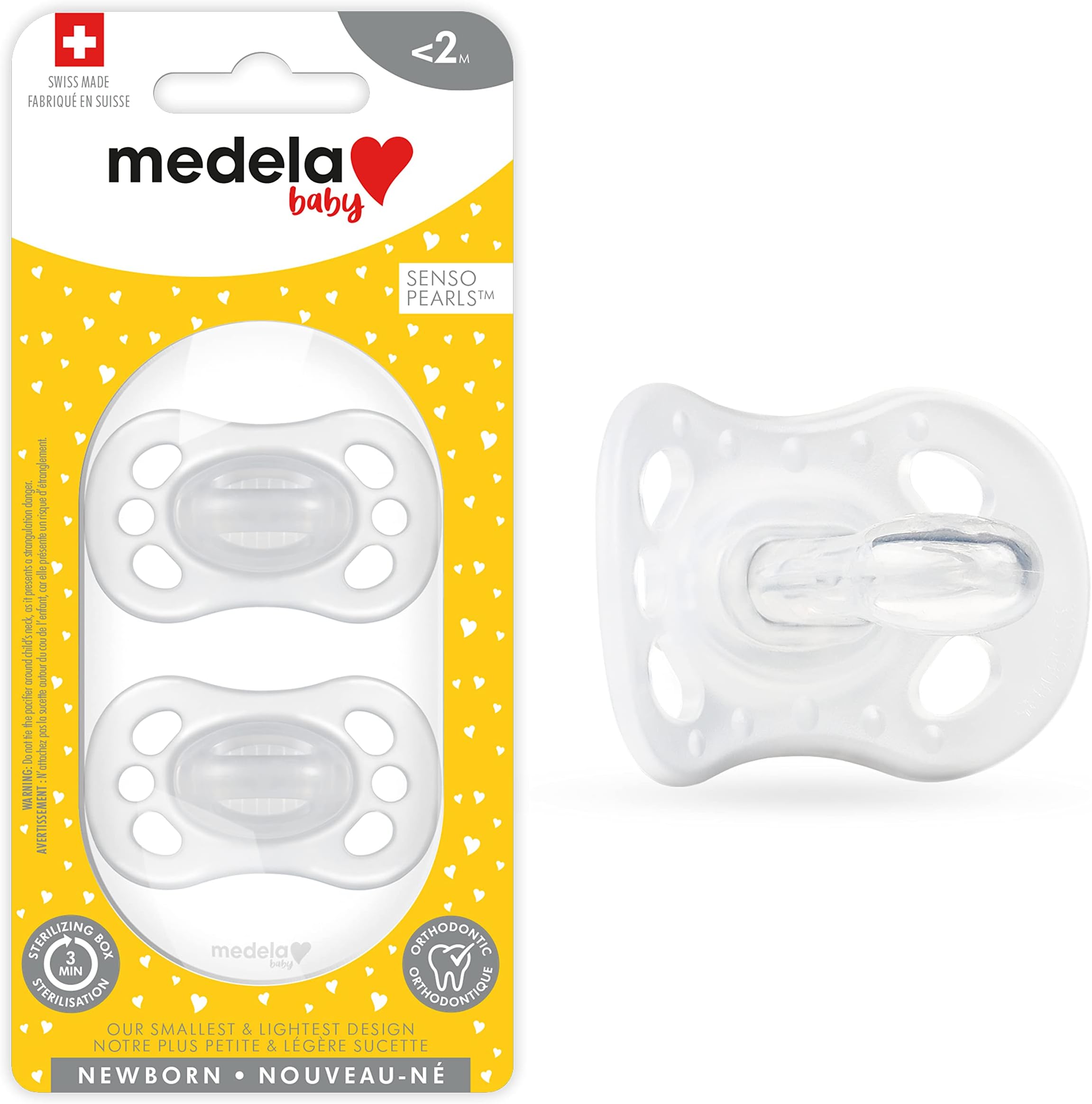 Amazon.com : Medela Baby Pacifier | Newborn 0-2 Months | 2-Pack ...