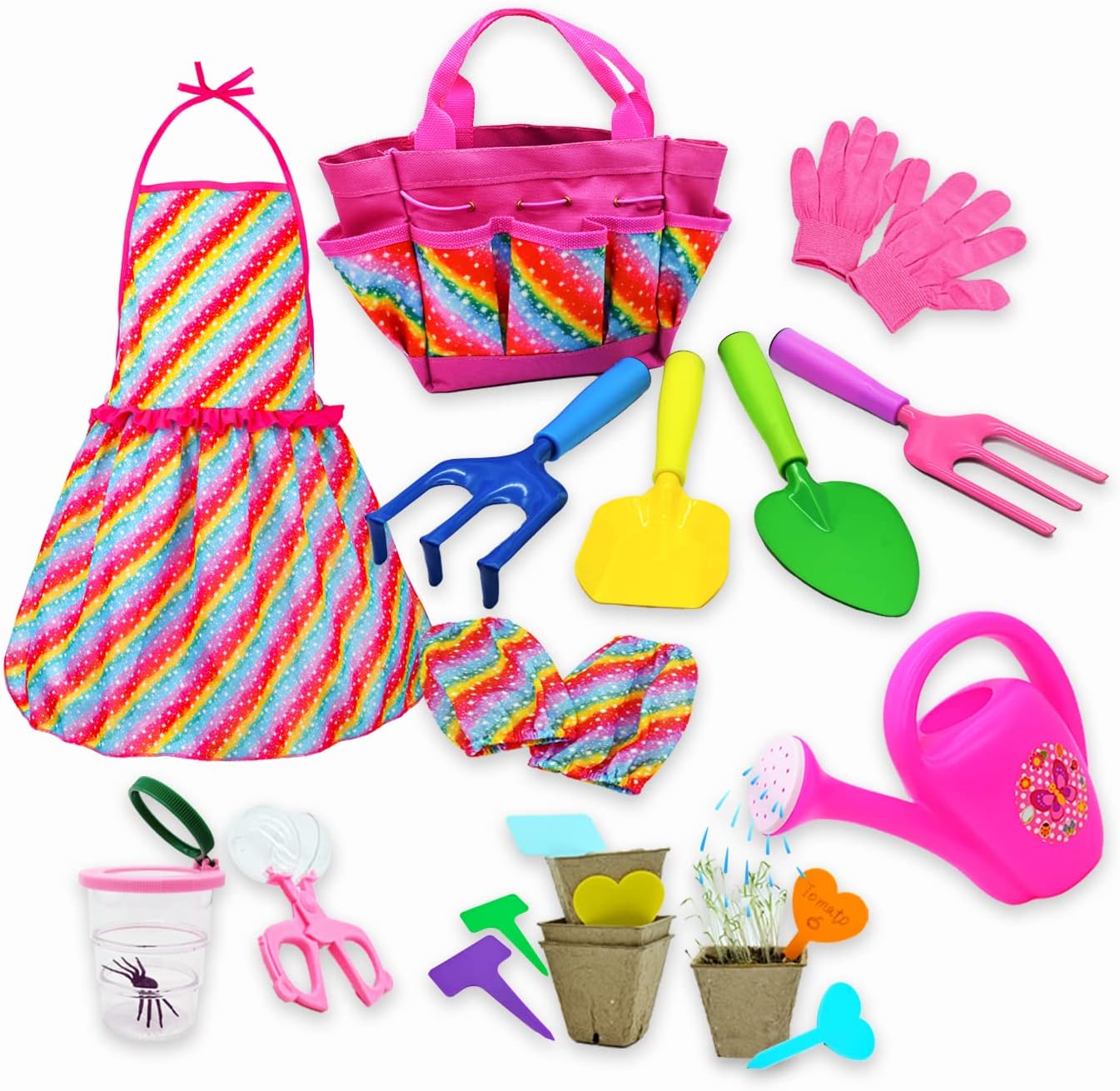 Amazon.com: Kids Gardening Set -Real Metal Gardening Tools Kit for ...