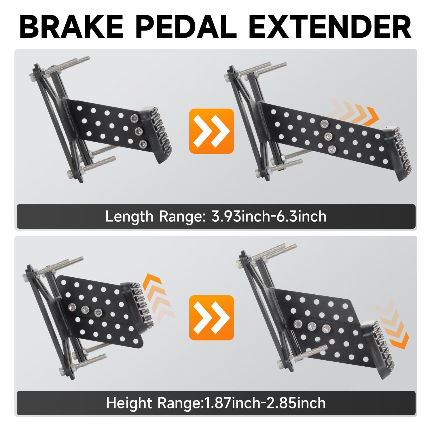 Snapklik.com : Adjustable Gas And Brake Pedal Extenders, Steel Anti ...