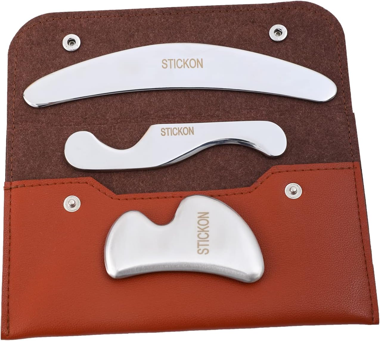 Amazon.com: STICKON Stainless Steel Gua Sha 3 in 1 Muscle Scraper Tool ...