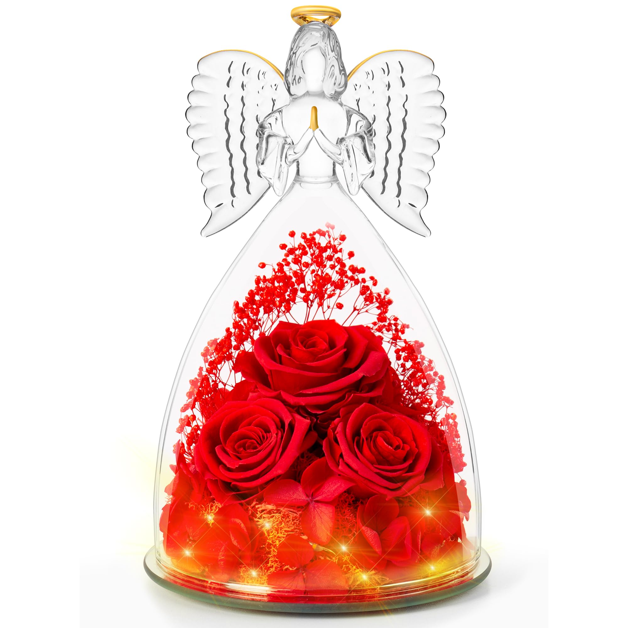 Amazon.com: Angel Roses Gifts for Grandma＆Mom,Forever Real Flowers ...