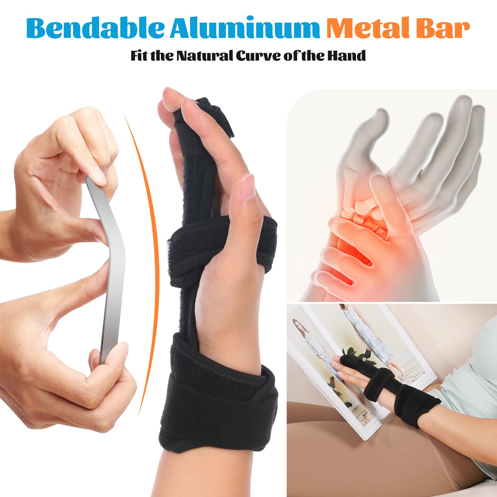 Snapklik.com : Full Trigger Finger Splint, Reversible Middle Finger ...